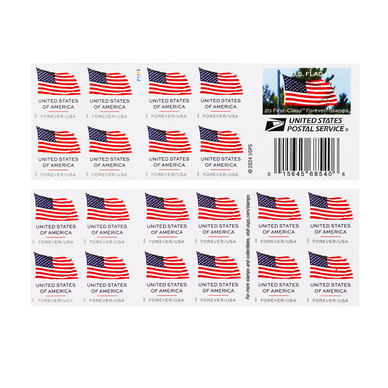 USPS 2025 US Flags Forever Postage Stamps – Stamps Store