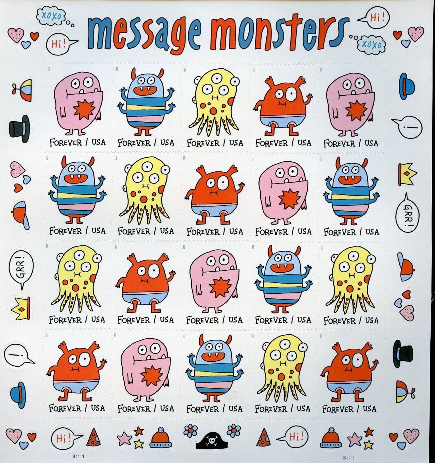 Message Monsters Forever Postage Stamps Ready to Bring a Smile to Your ...