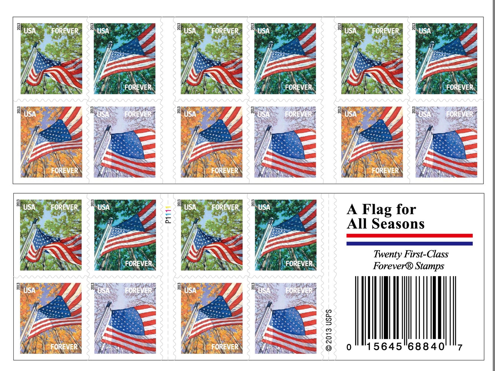 USPS US All Season Flags Forever Postage Stamps – Stamps Store